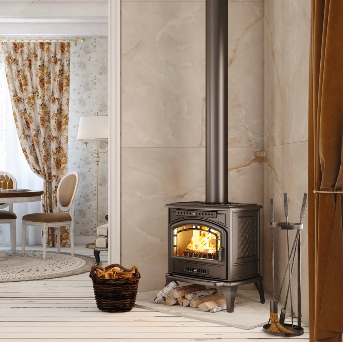 Gjutjärnskaminer | klassisk design| kaminer i gjutjärn – articheat